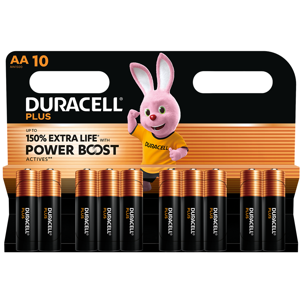 Duracell Plus AA LR6 Batteries 10 Pack
