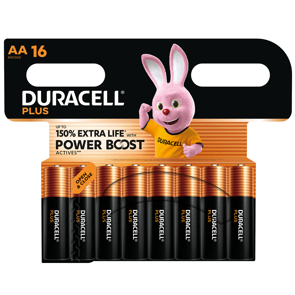 Duracell Plus AA LR6 Batteries 16 Pack