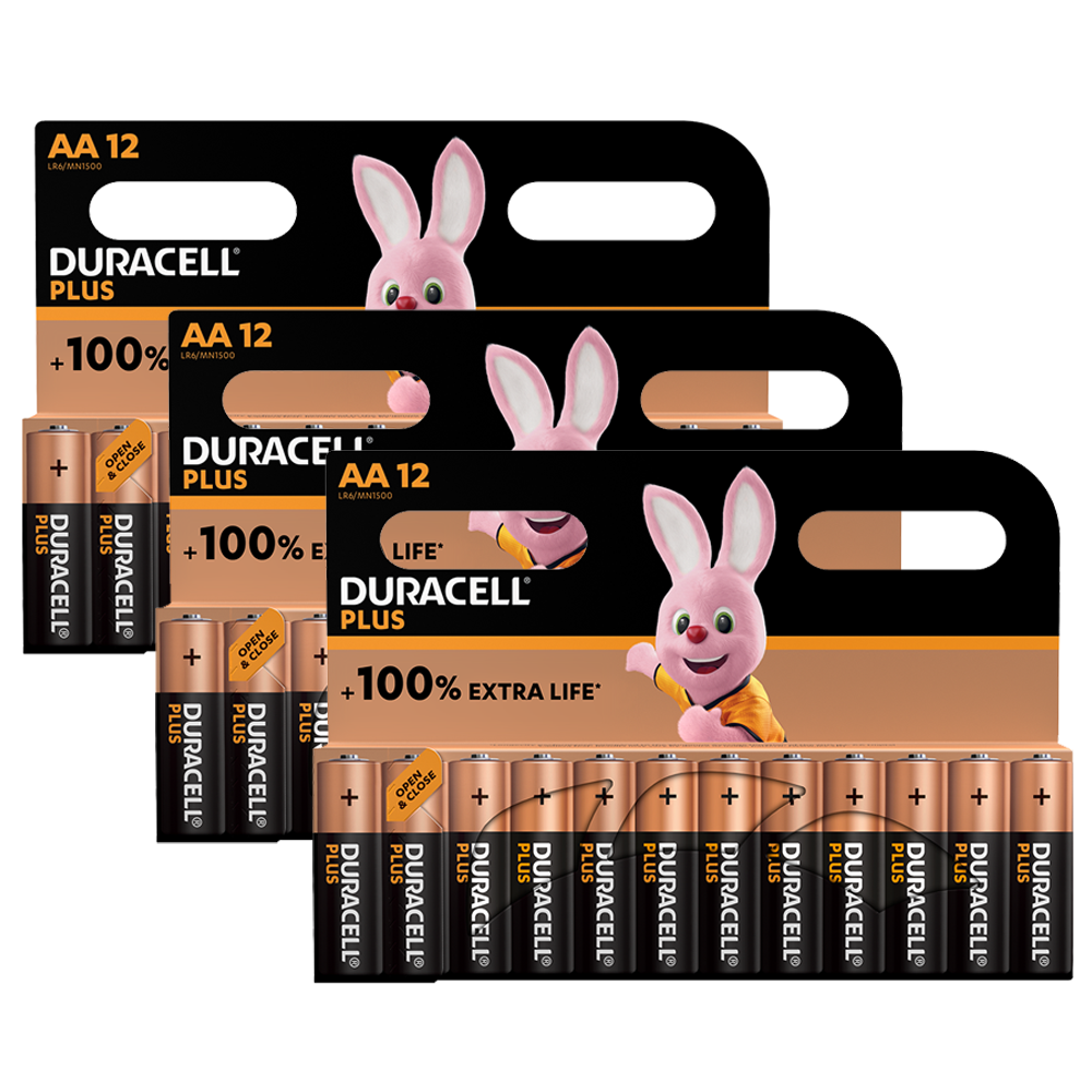 Duracell Plus AA LR6 Batteries | 36 Pack