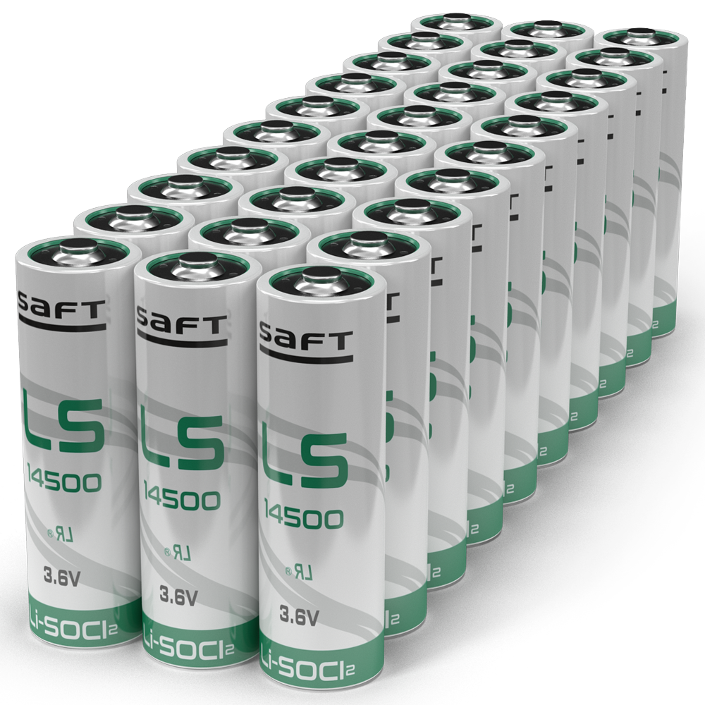 Saft LS14500 Li-SOCI2 3.6V AA Batteries - 30 Pack