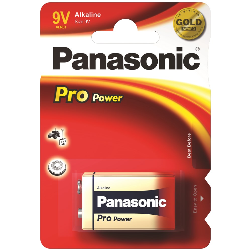 Panasonic Pro Power 9V PP3 6LR61 Battery - 1 Pack