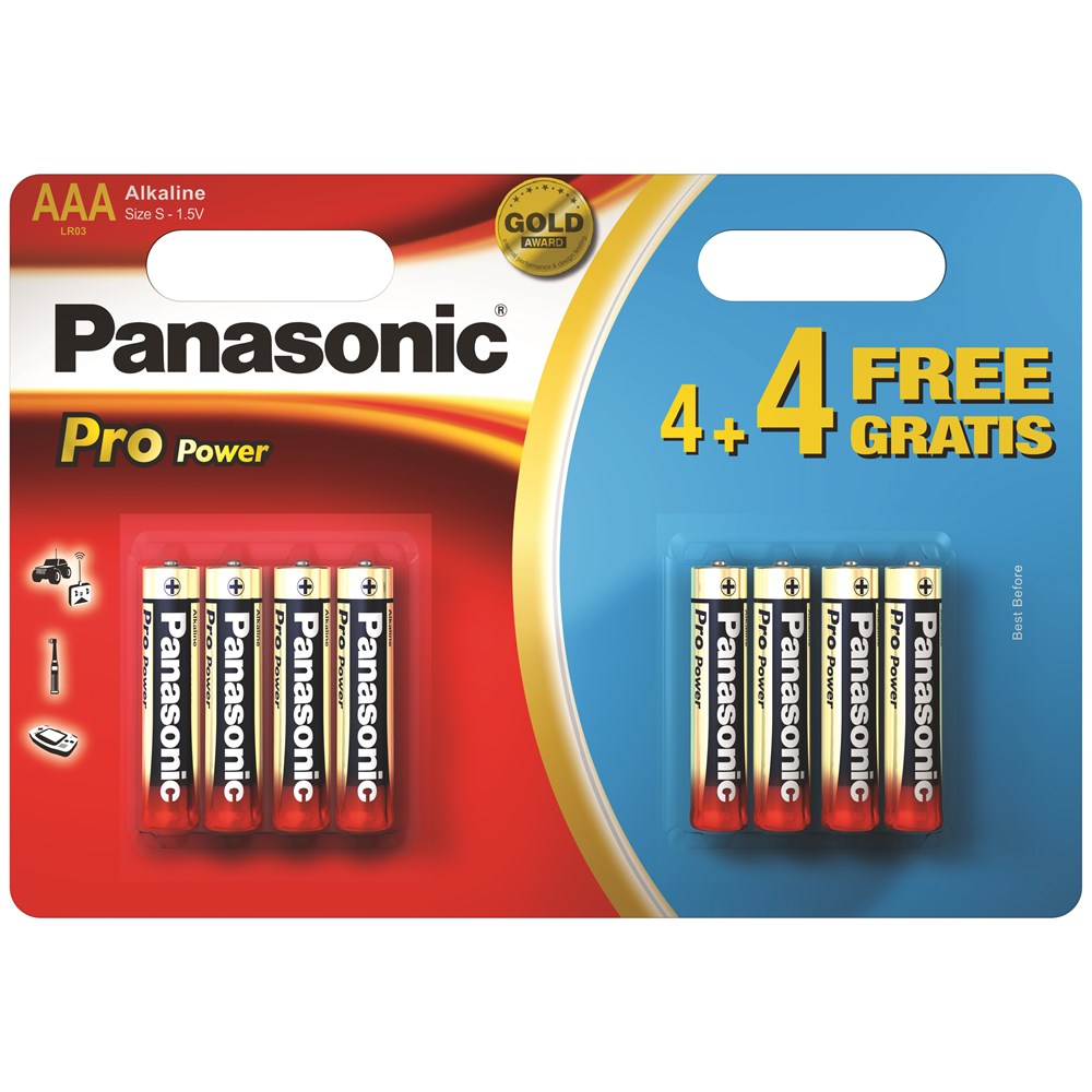 Panasonic Pro Power AAA LR03 Batteries 8 Pack
