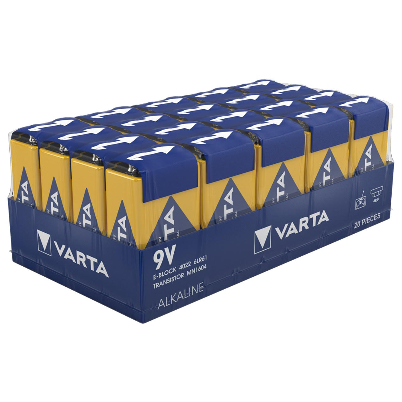 Varta Industrial Pro 4022 9V Batteries - Box of 20 Power
