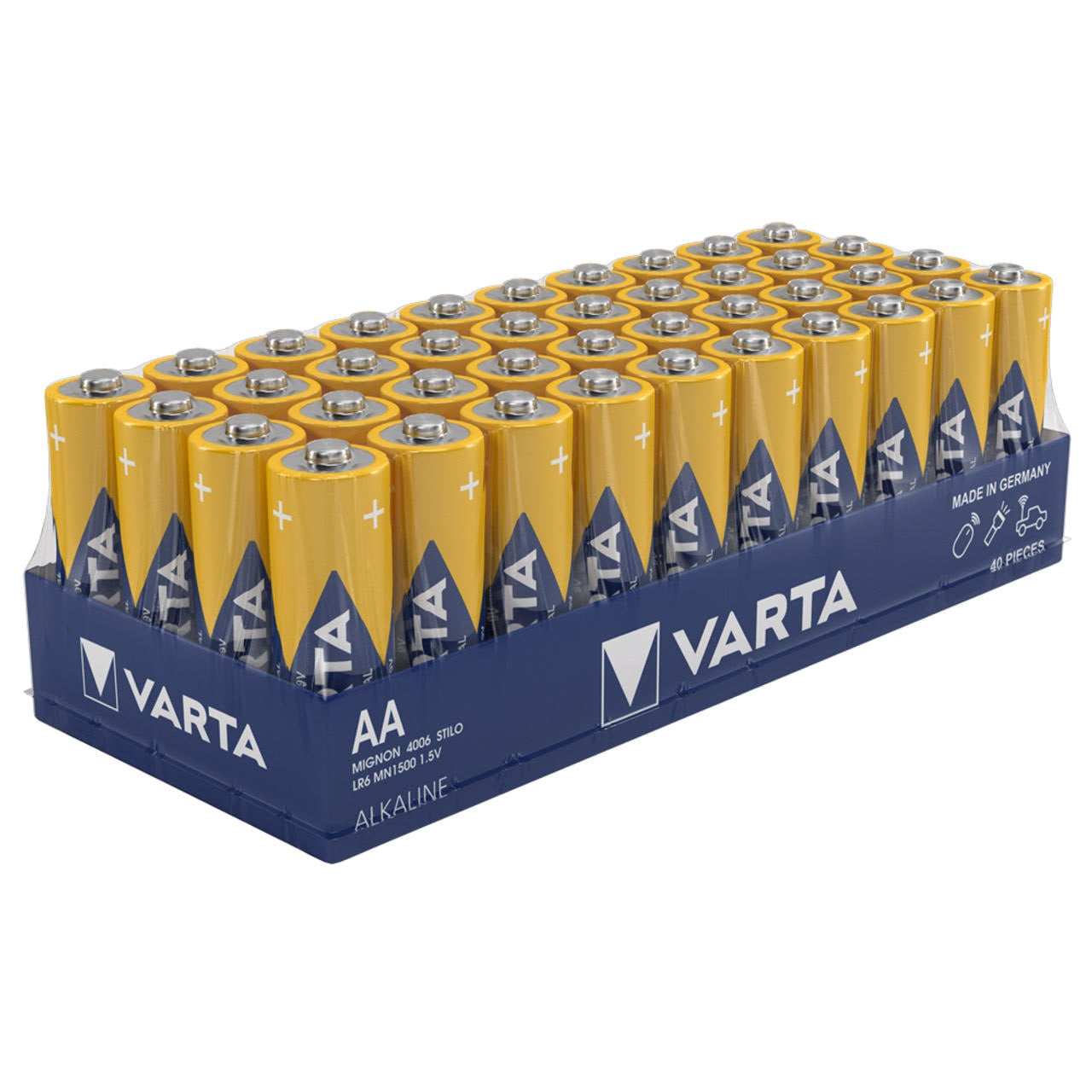 Varta Industrial Pro 4006 AA LR6 Batteries - Box of 40 Power