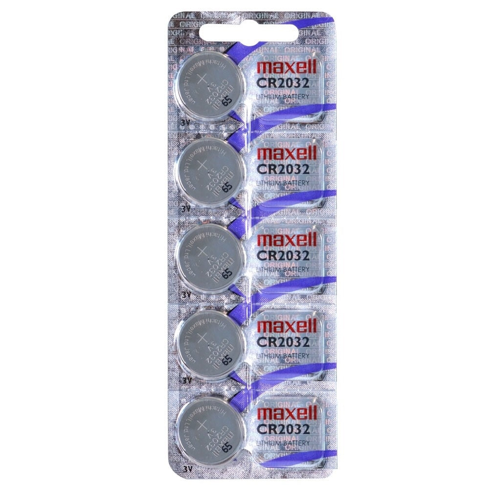 Maxell CR2032 Coin Cell Batteries 5 Pack