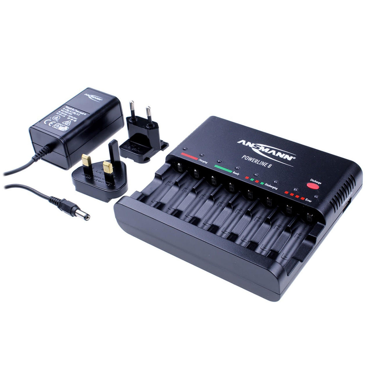 Ansmann Powerline 8 Battery Charger Charges AA & AAA