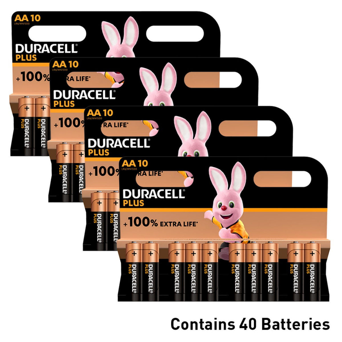 Duracell Plus AA LR6 Batteries - 40 Pack