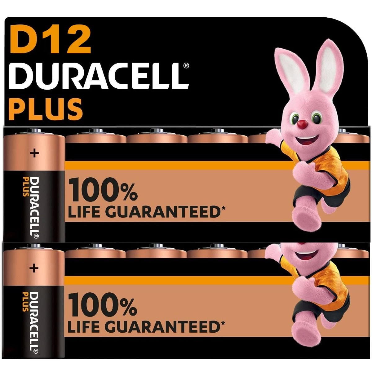 Duracell Plus Power D LR20 Batteries 12 Pack